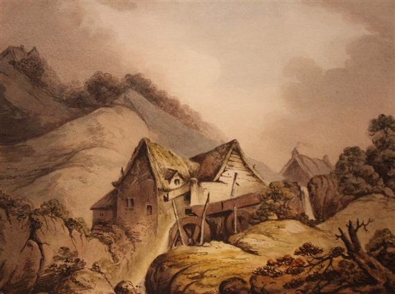 Francis Nicholson | 'Mill at Llanchaiadr North Wales' | MutualArt