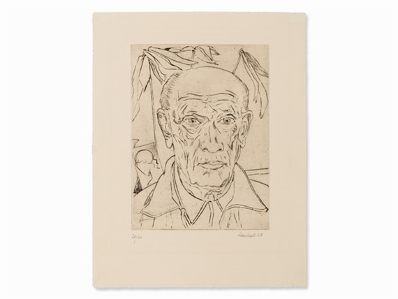 Erich Heckel | Self Portrait (1958) | MutualArt