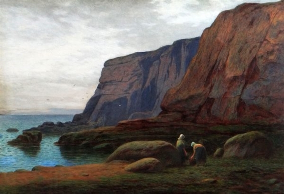 Joseph Knight | Collecting Seaweed (1872) | MutualArt