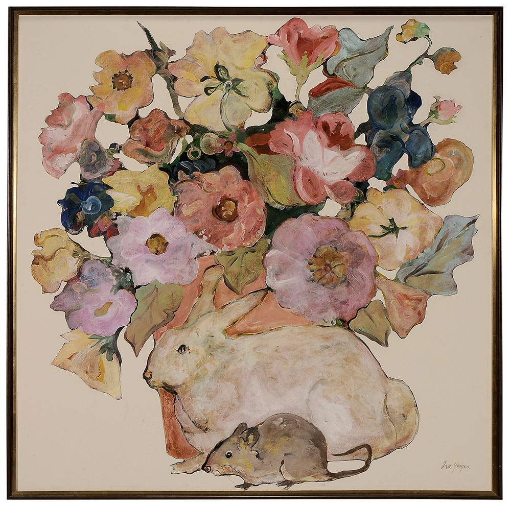 Ira Yeager | Rabbit, Rat and Flowers | MutualArt