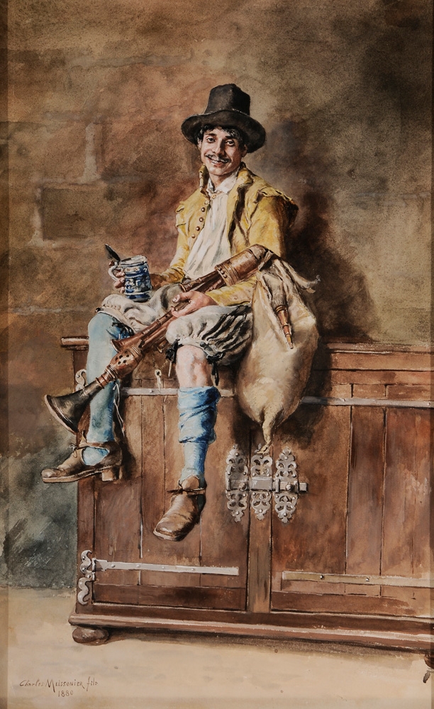 Jean Charles Meissonier | Seated Cavalier (1880) | MutualArt