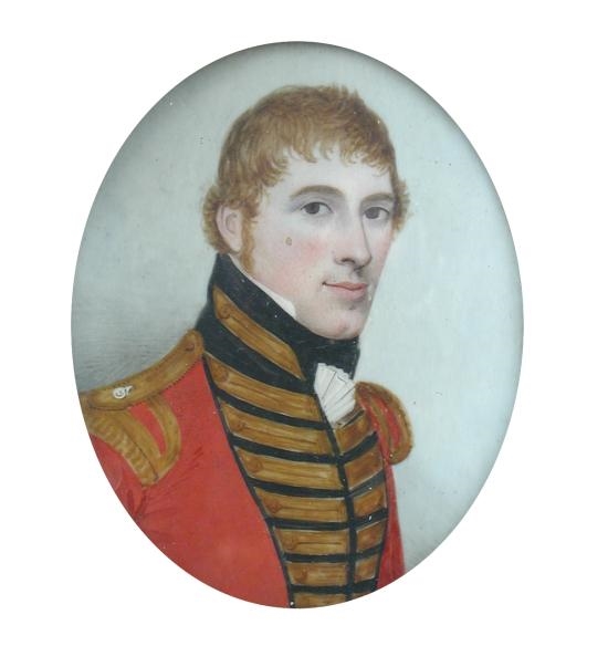 Frederick Buck | 2 Works, Portrait Miniature of Ensign William Lindsey ...