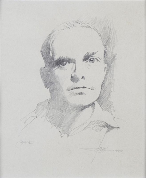 Barry Moser | Portrait of Truman Capote (1987) | MutualArt