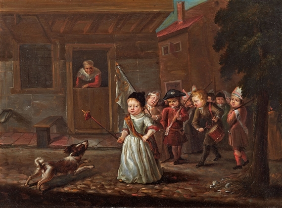German School, 17th Century | Spielende Kinder (17th Century) | MutualArt