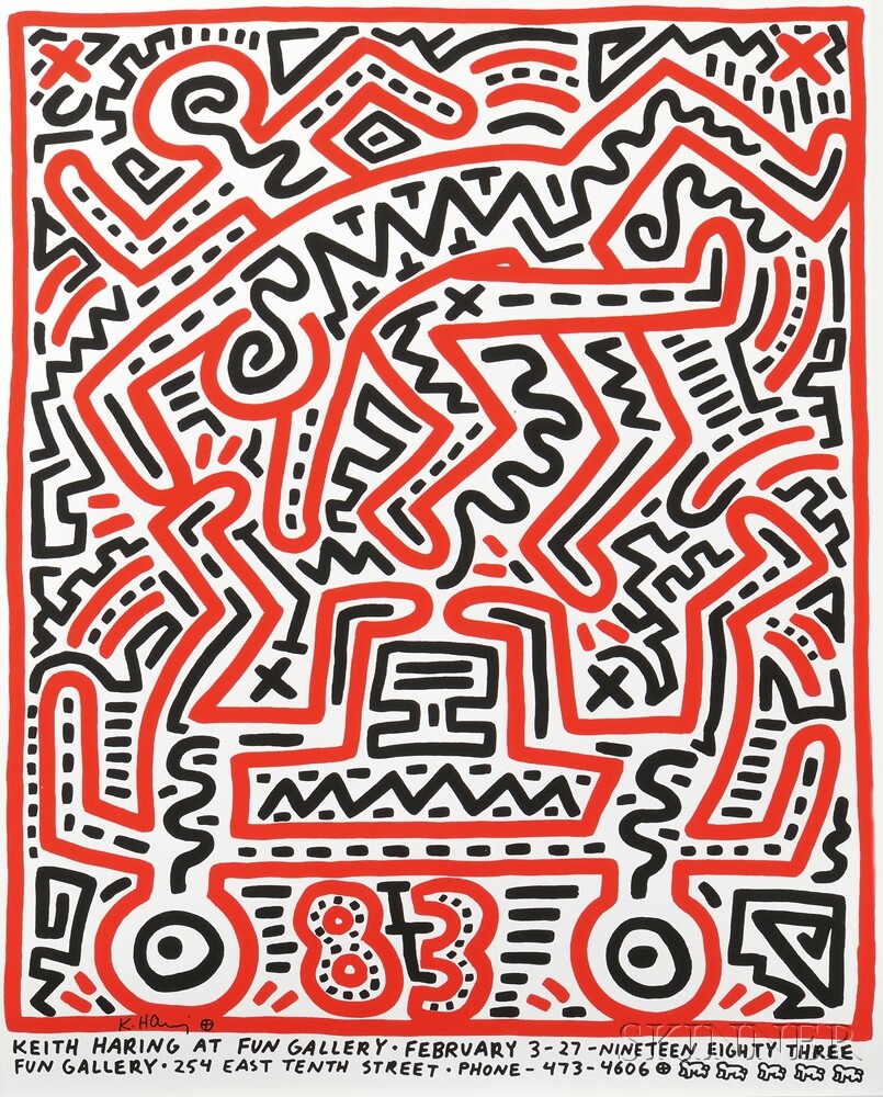 Keith Haring | Keith Haring at Fun Gallery (1983) | MutualArt