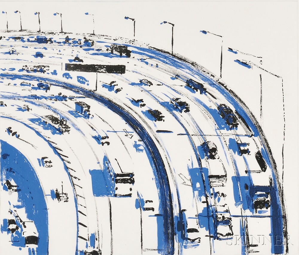 Wayne Thiebaud | Freeway Curve from Recent Etchings I (1980) | MutualArt