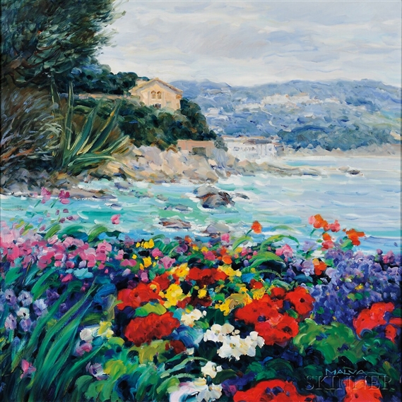 George Malva | Flower Garden and Rocky Cove | MutualArt