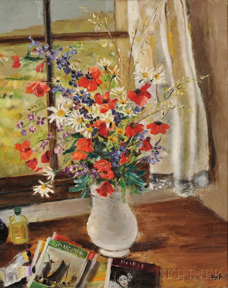 Marcel Dyf | Flowers by a Window | MutualArt