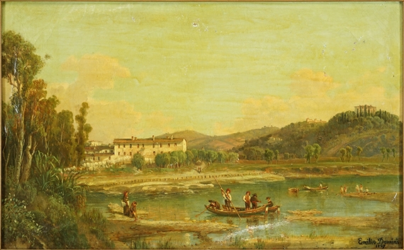 Emilio Donnini | Italian Landscape (1867) | MutualArt