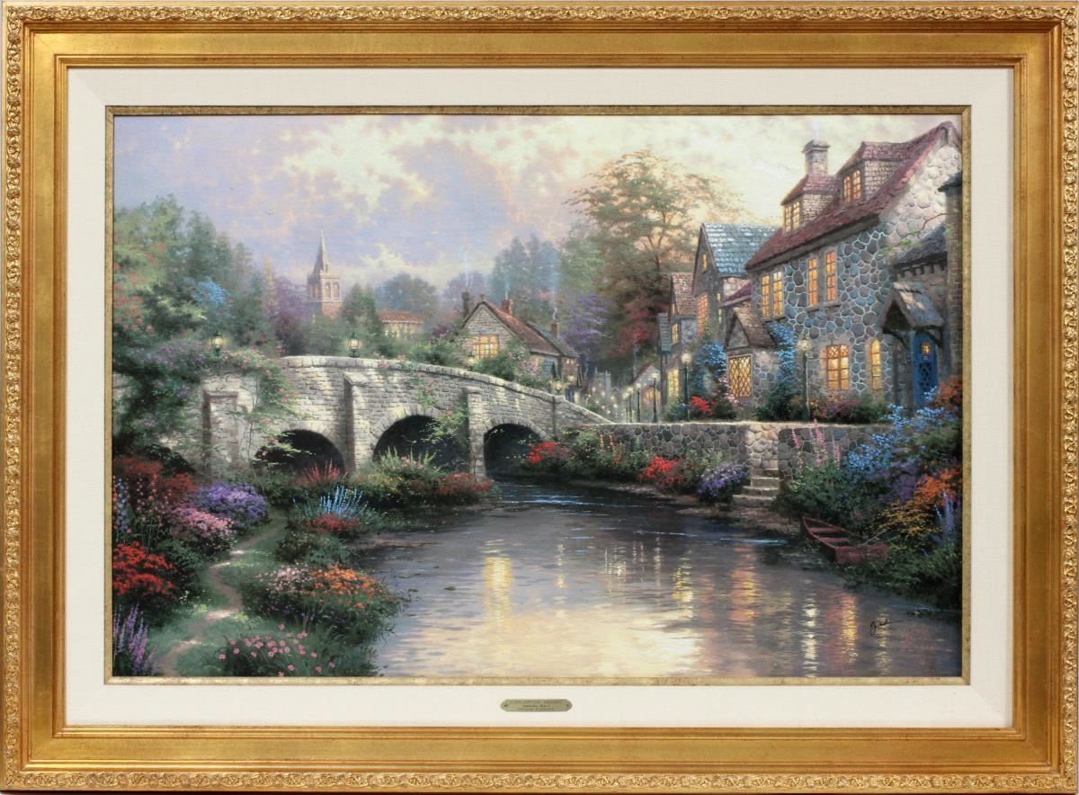 Thomas Kinkade | COBBLESTONE BROOKE | MutualArt