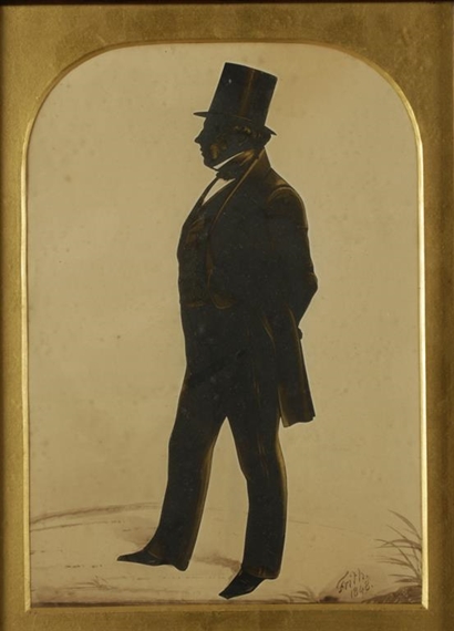 Frederick Frith | A silhouette portrait of a gentleman | MutualArt