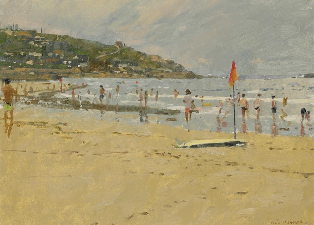 Ken Howard | Figures on a Cornish beach | MutualArt