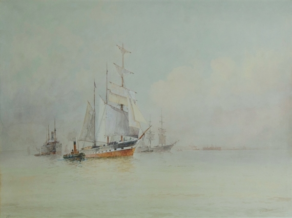 Frederick James Elliot | Tall Ships, Sydney Harbour | MutualArt