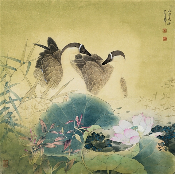 Wu Bing | WILD GEESE AND LOTUS | MutualArt