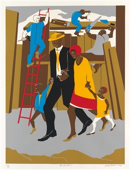 Jacob Lawrence | Builders No III (1974) | MutualArt