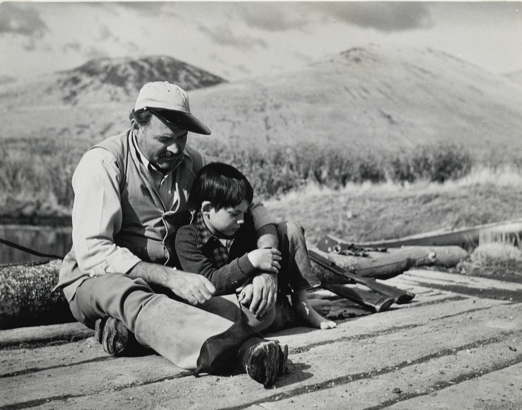 Robert Capa | HEMINGWAY AND SON GREGORY DURING HUNTING TRIP IN SUN ...