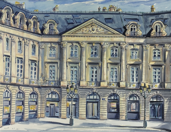 Isabelle Rey | VUE D'HÔTELS PARTICULIERS PLACE VENDÔME (1989) | MutualArt