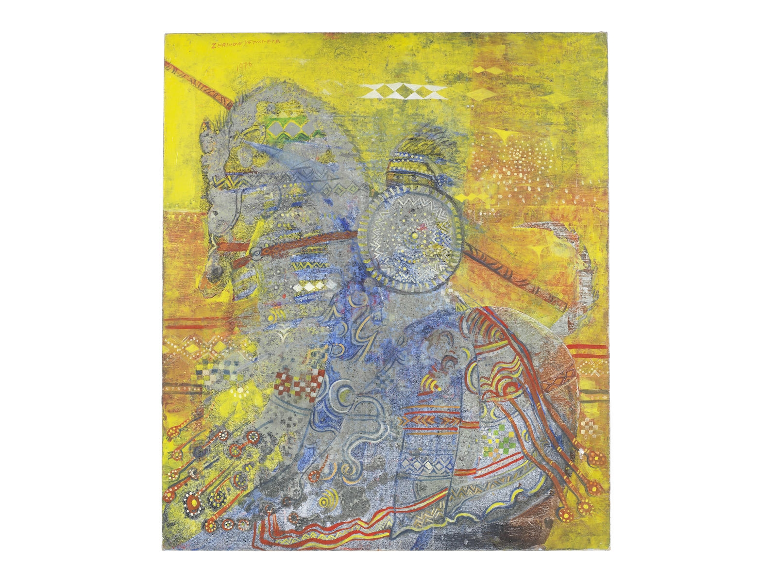 Zerihun Yetmgeta | Soldier on Horseback (1976) | MutualArt