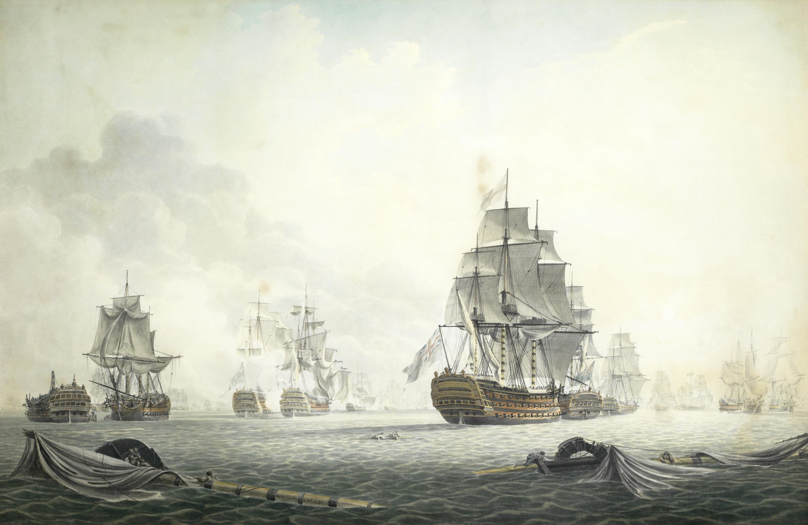 Robert Cleveley | The Battle of the Saintes - Sir George Rodney ...