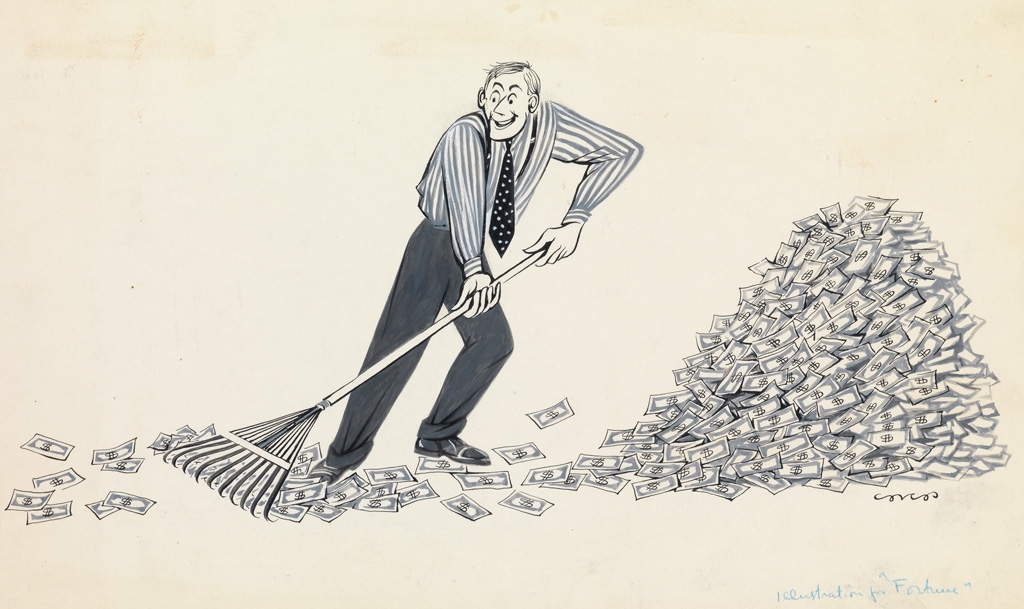 Lucille Corcos | Raking in the Money | MutualArt
