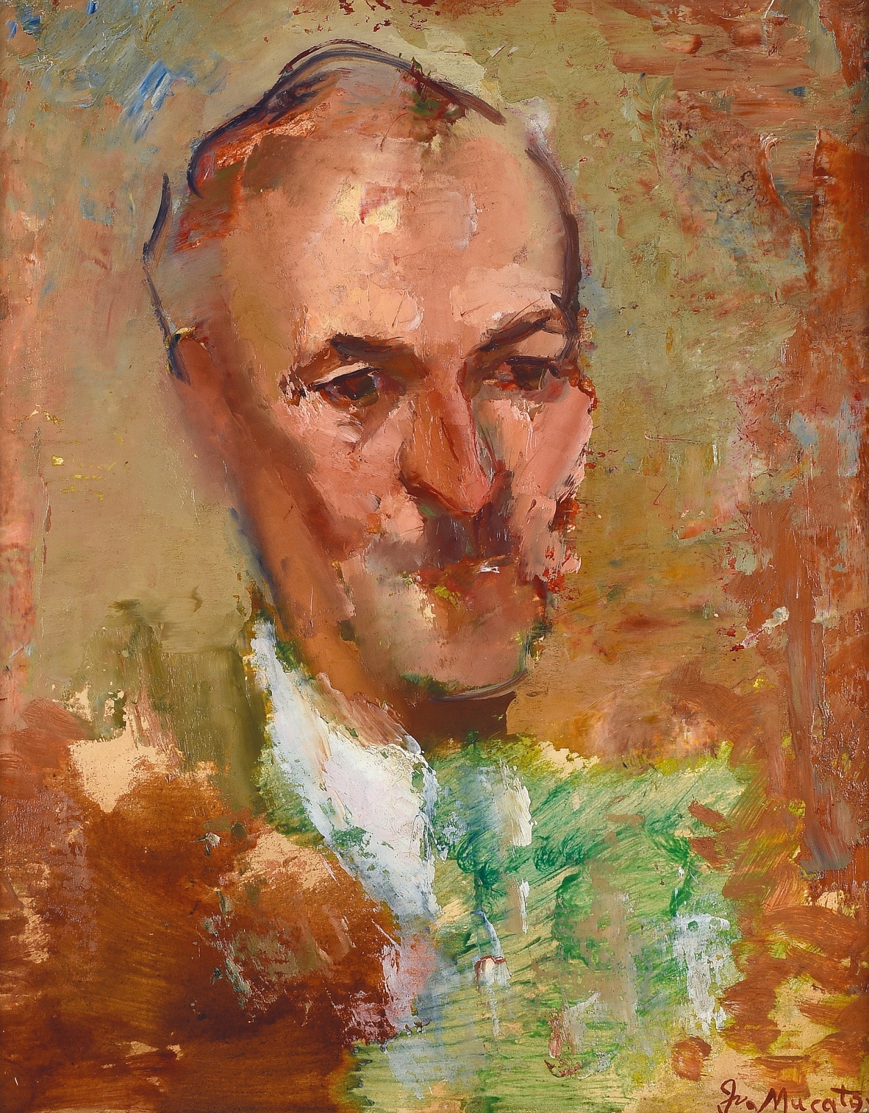Grigorij Musatov | Portrait of a Man (1930) | MutualArt