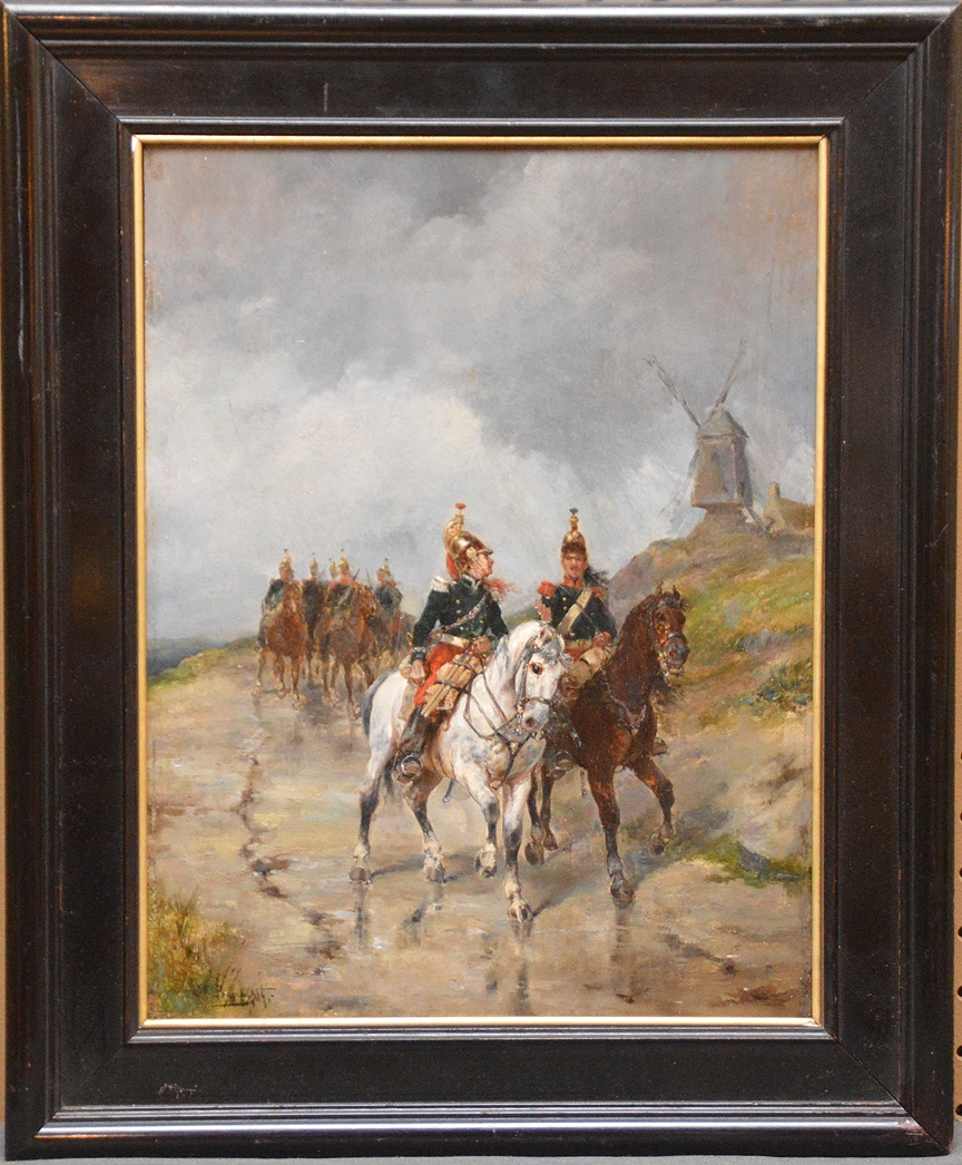 Louis Emile Benassit | Soldiers on Horseback | MutualArt