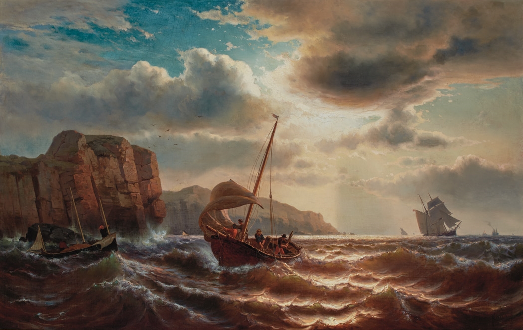 Mauritz Frederick Hendrick de Haas | Boats in Choppy Water Offshore ...