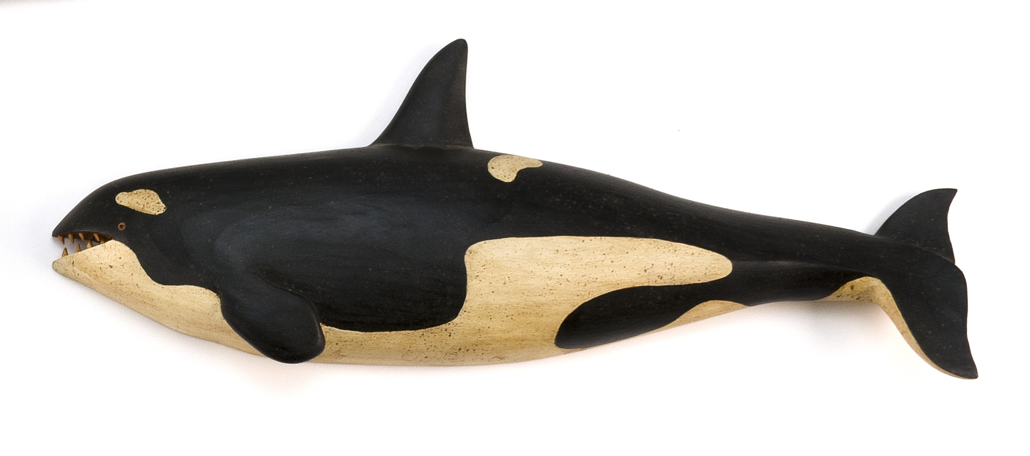 Clark Voorhees | Carved and painted wooden orca (killer whale) | MutualArt