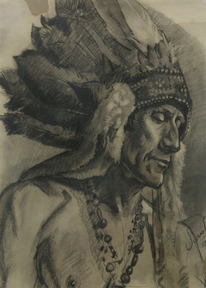 Michael Sarisky | Indian chief | MutualArt