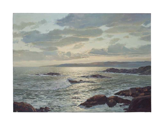 Leonard C. Lane | Sunrise over cresting waves | MutualArt