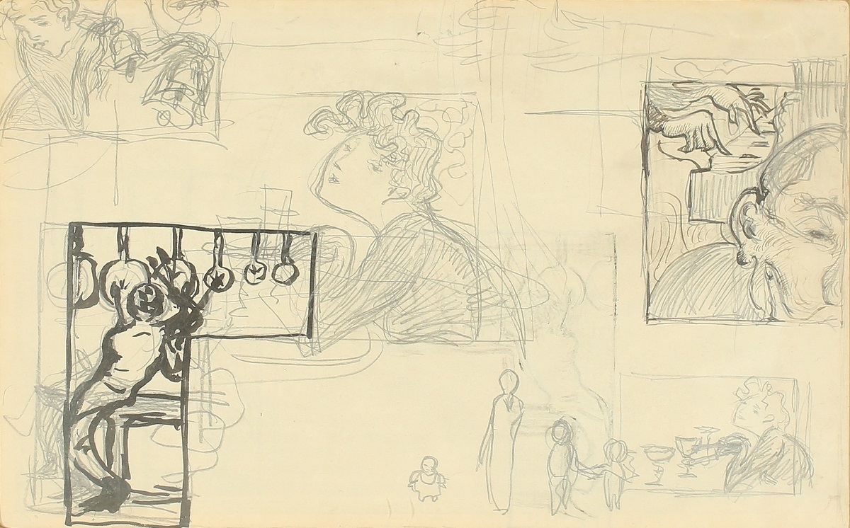Pierre Bonnard | Feuille de Croquis for le Petite Solfege | MutualArt
