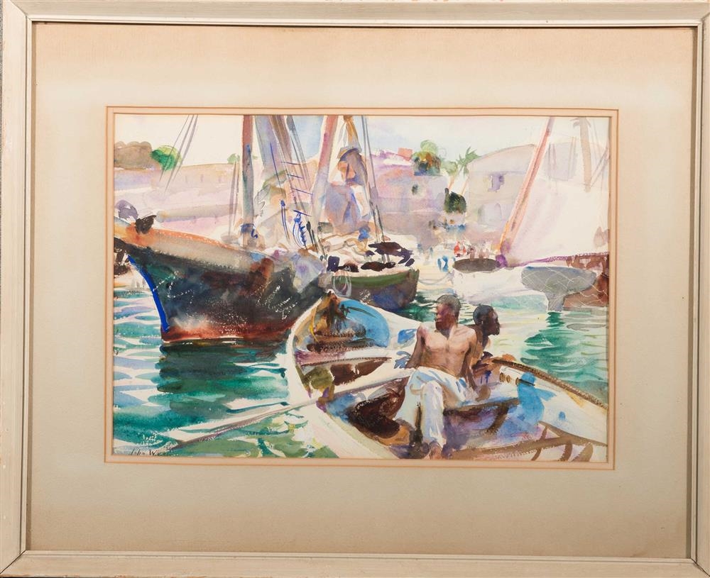 John Whorf | ROWERS IN A HARBOR | MutualArt