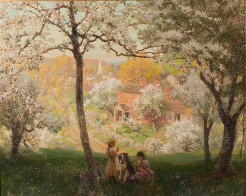 Hamilton Hamilton | Children in a Spring Landscape | MutualArt