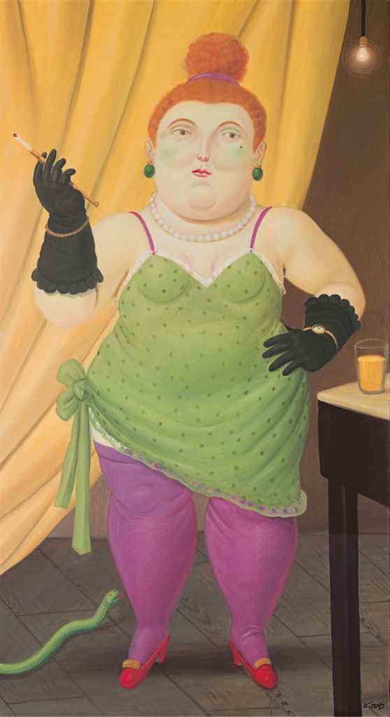 Fernando Botero | Woman in a Green Dress (1992) | MutualArt