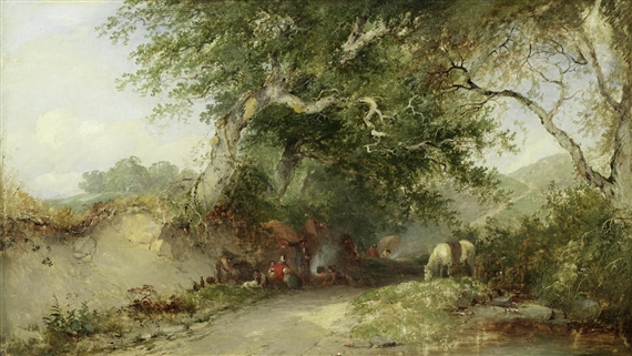 Henry John Boddington | A gypsy encampment | MutualArt