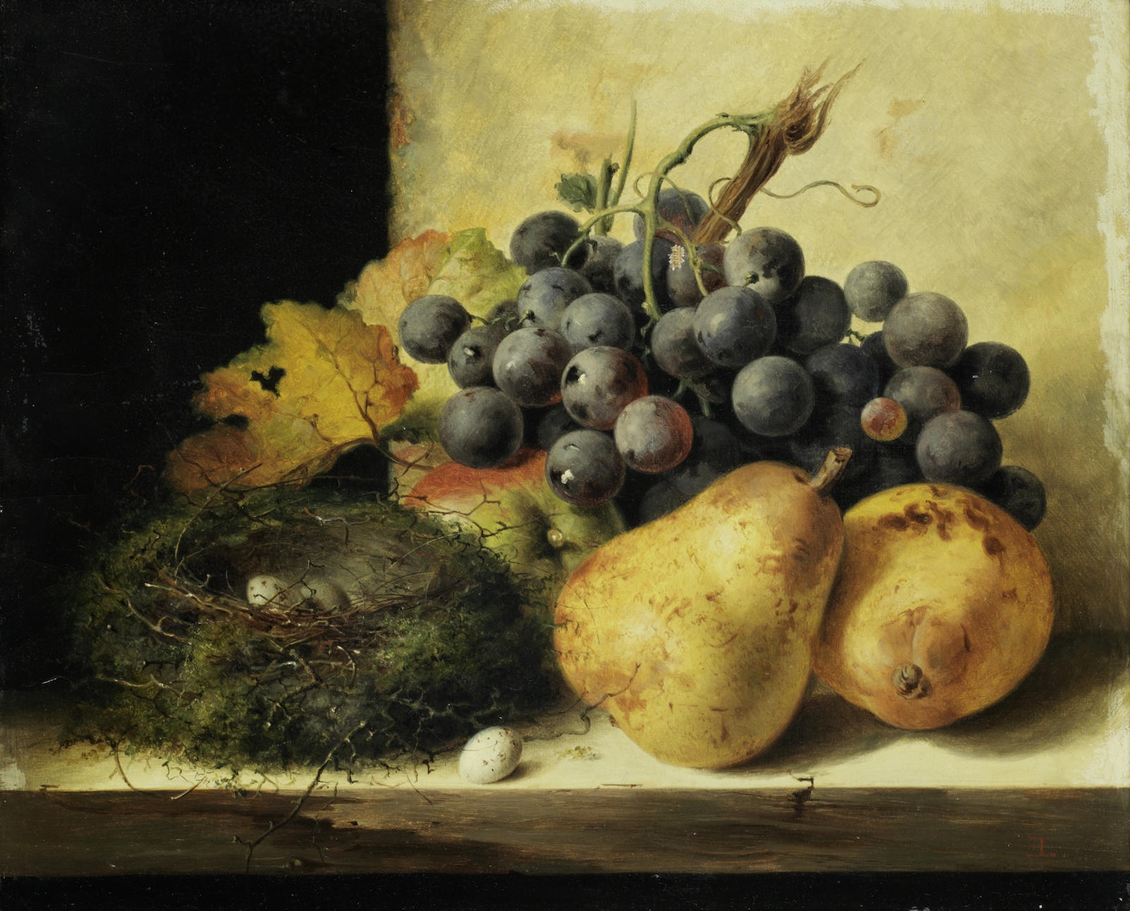 Edward Ladell | Still life with pears and grapes | MutualArt