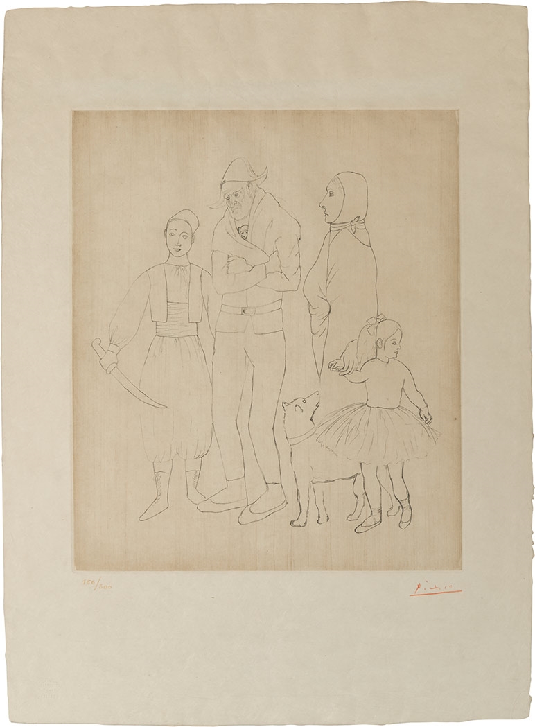 Pablo Picasso | LA FAMILLE DES SALTIMBANQUES (Circa 1950) | MutualArt