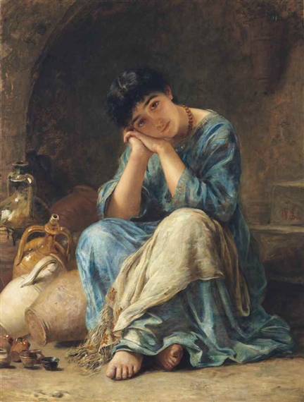 Edwin Long | The Ionian Pottery Seller (1881) | MutualArt
