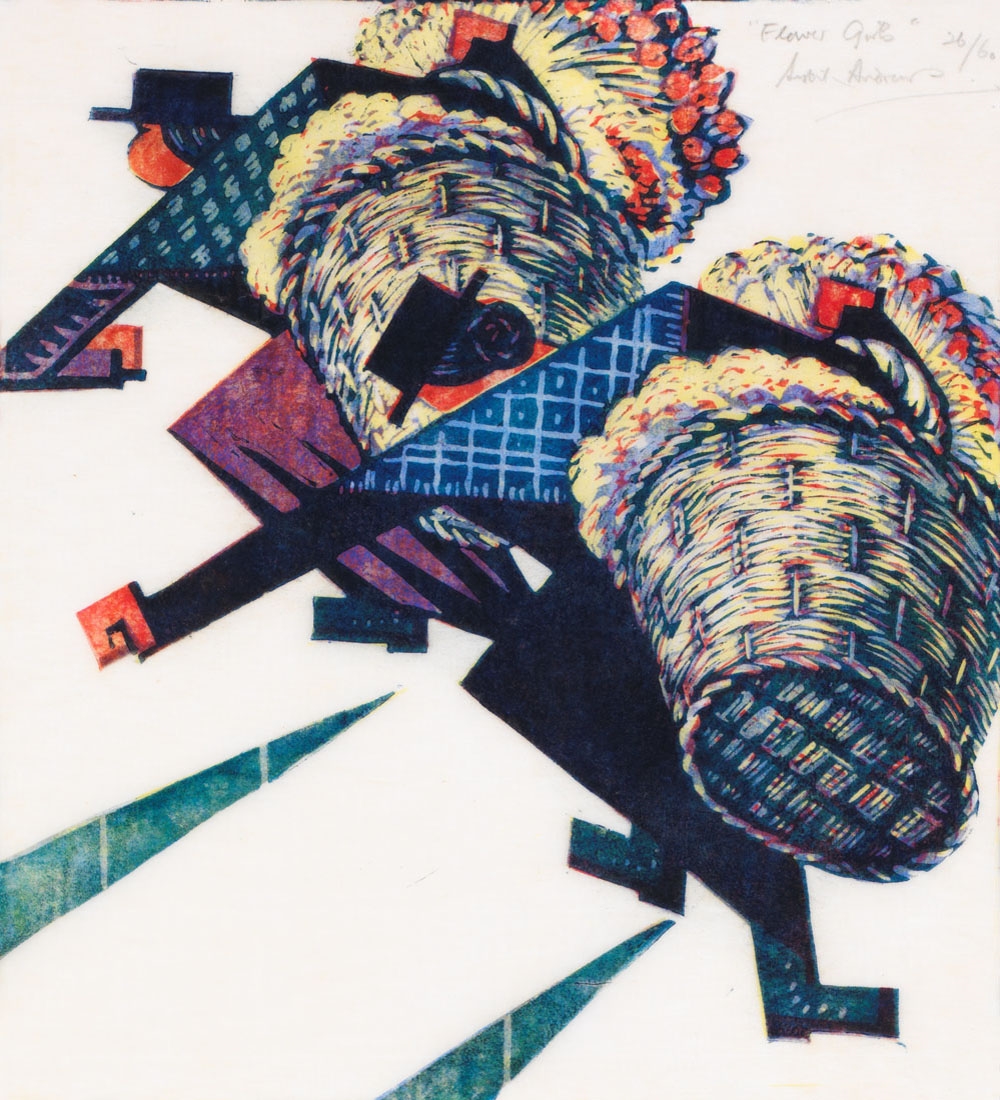 Sybil Andrews | Flower Girls (1934) | MutualArt