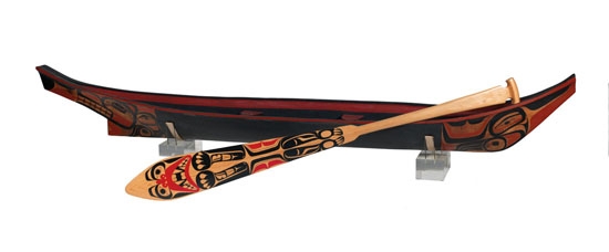 Bill Reid | Haida Bear Canoe (Model) and Haida Bear Paddle (1984 ...