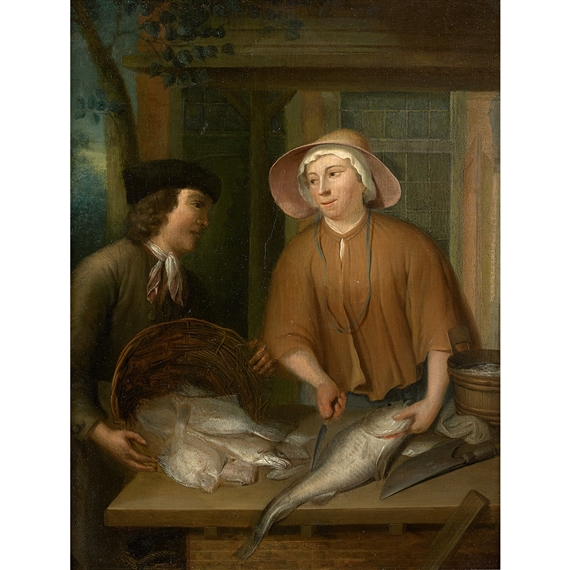 Dutch School, 18th Century | La marchande de poissons | MutualArt