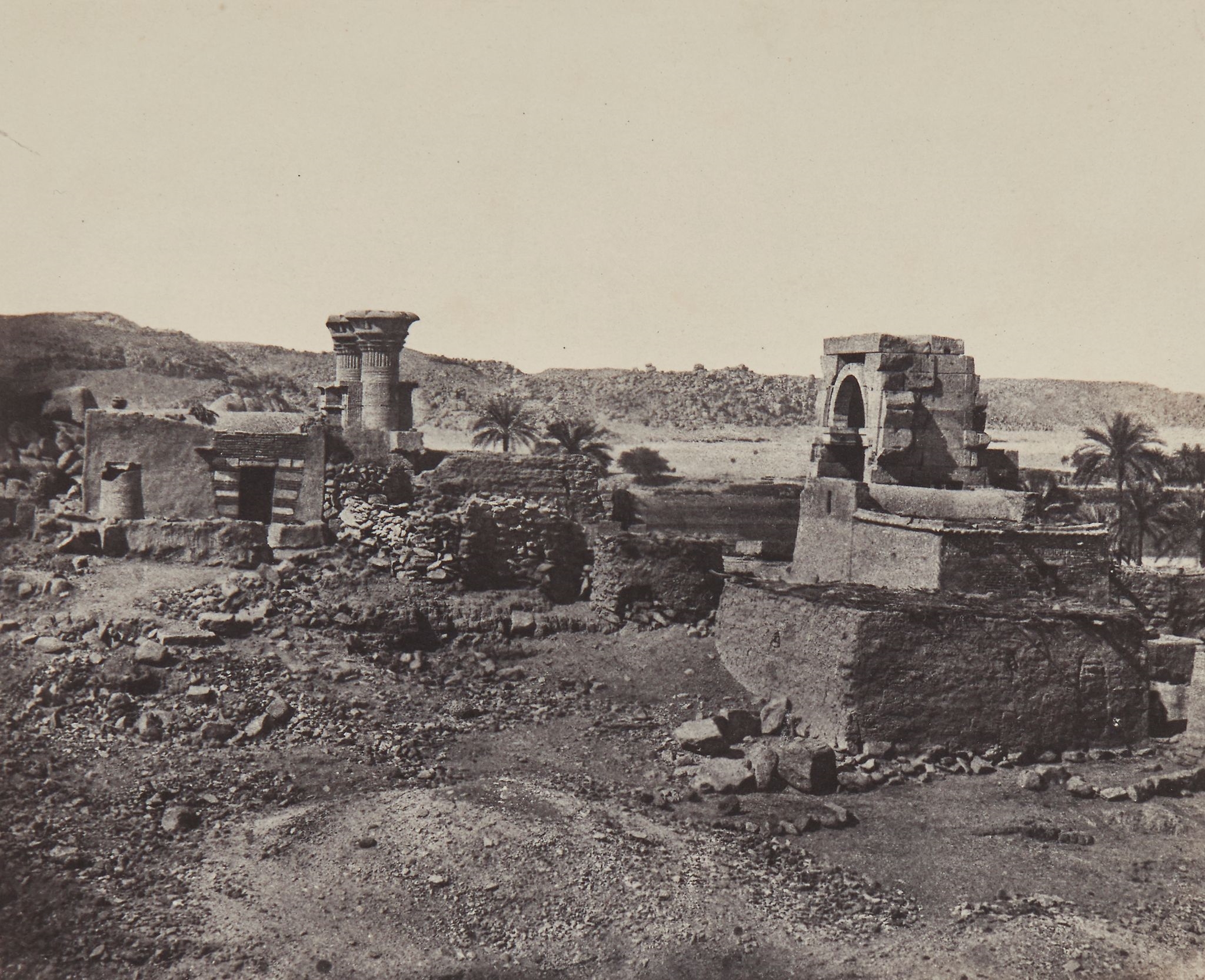 Maxime Du Camp | Village et Temple de l'Ile de Béghée Nubie (1850 ...