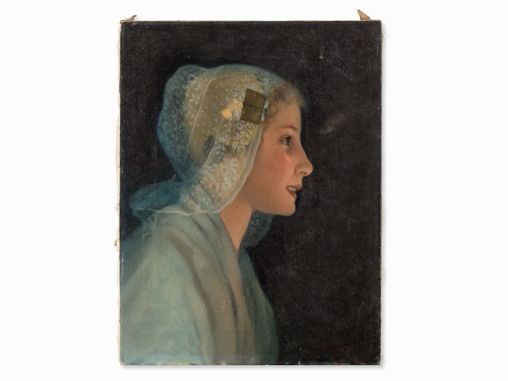 Theodor Grust | Candlelight Reflection (1890) | MutualArt