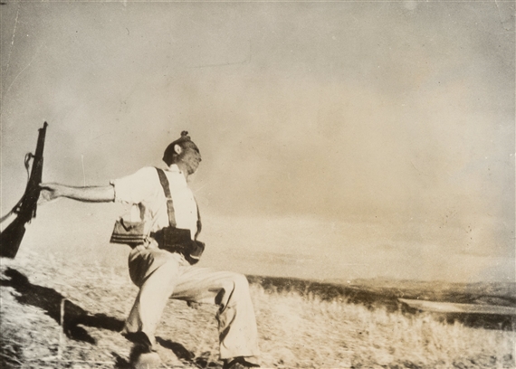 Robert Capa | Picasso and his wife, Françoise Gilot, Antibes | MutualArt