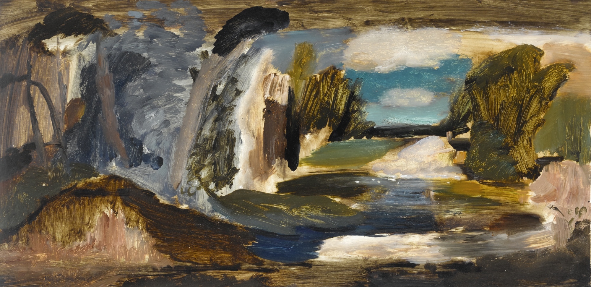 Ivon Hitchens | Terwick Mill no.14, Waterfall (1945) | MutualArt