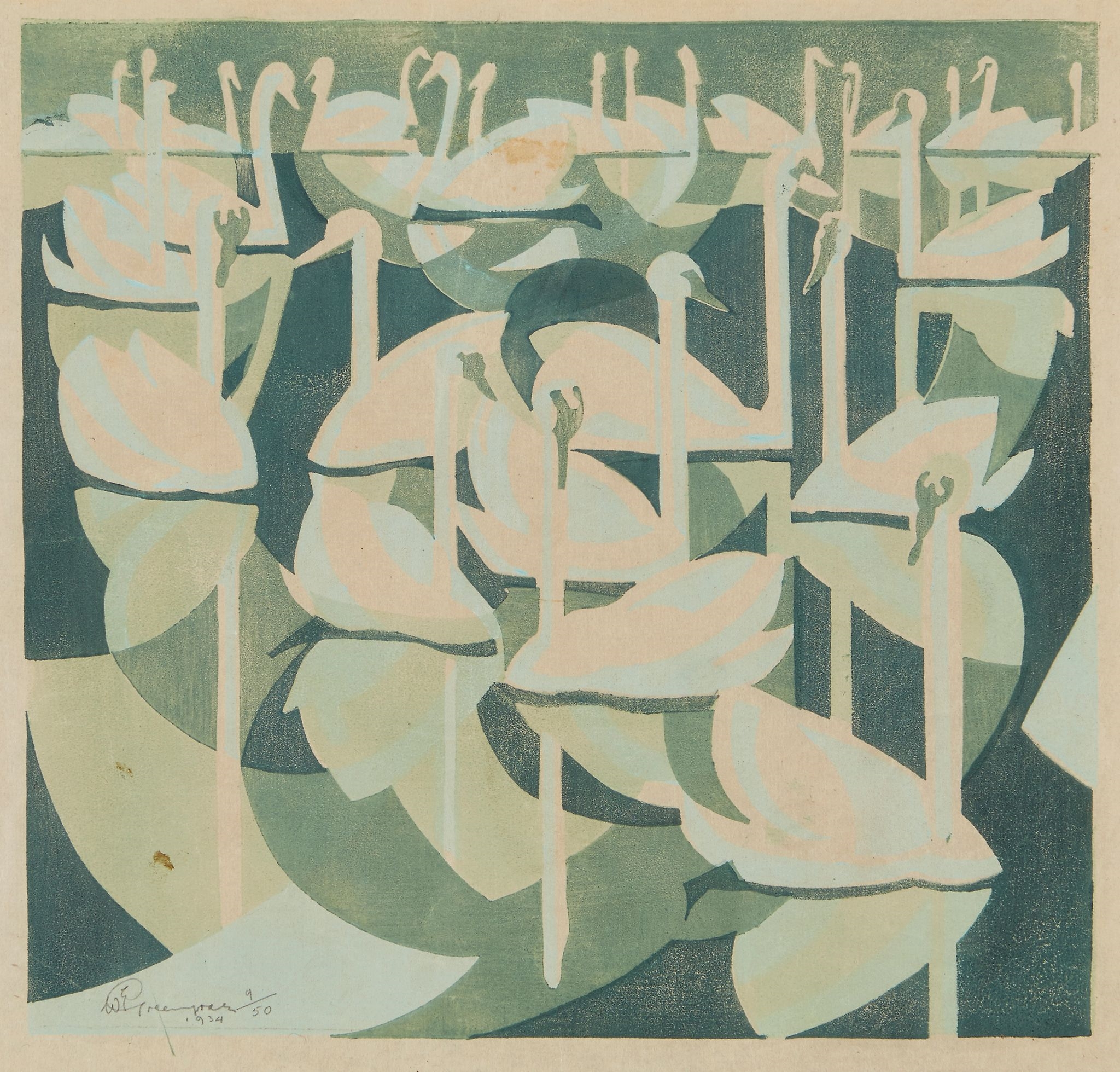 William Edward Greengrass | Swans (1934) | MutualArt