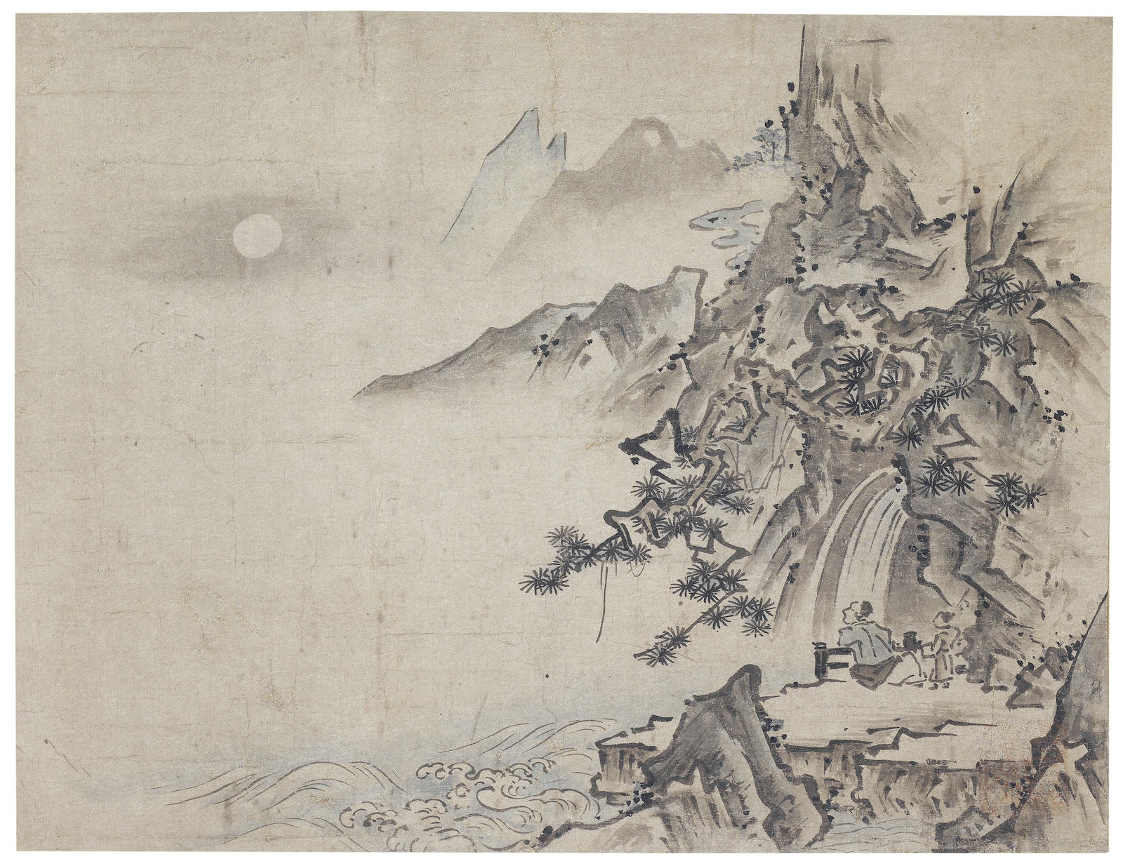 Shugetsu Tokan | Scholar Contemplating the Moon | MutualArt