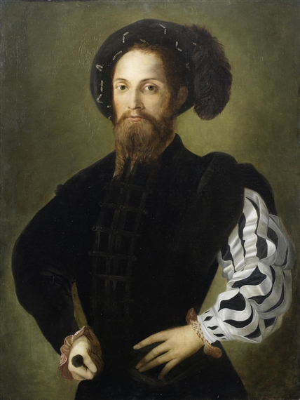 Nicolò dell' Abate | Portrait of a gentleman, half-length, in black ...