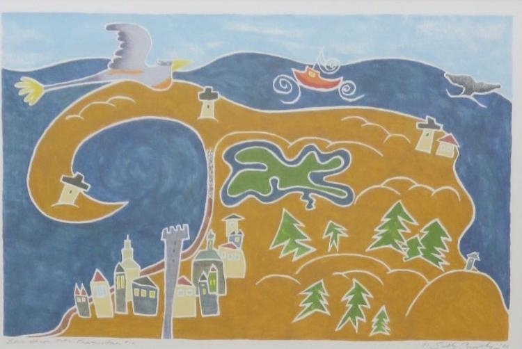 Sally Brophy | Blue Heron over Provincetown #12 (2006) | MutualArt