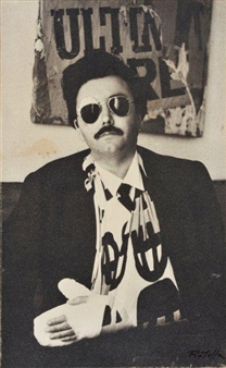 Mimmo Rotella | Portrait de Pierre Restany (1965) | MutualArt